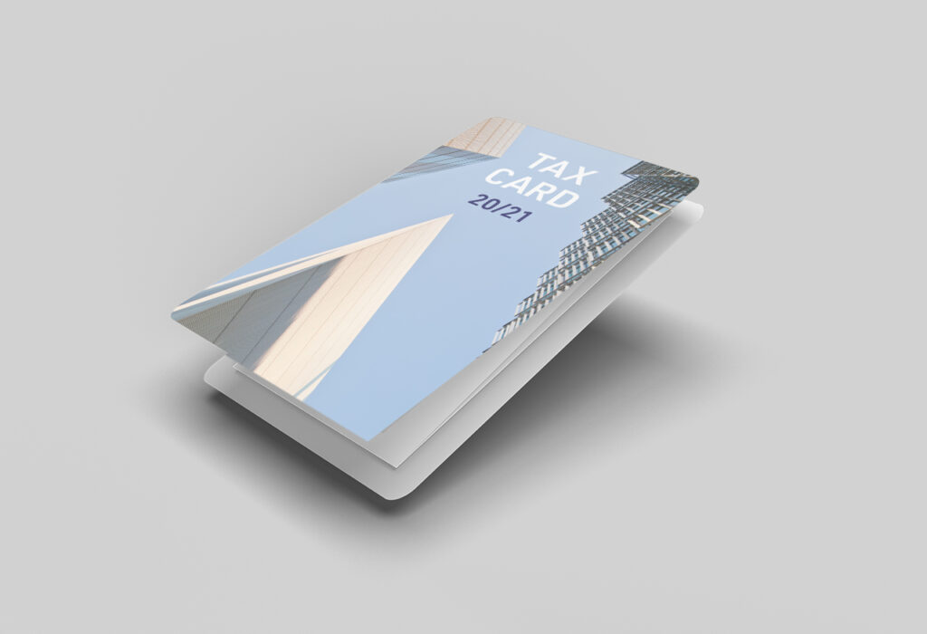 Printed Tax Card - 2021/22 – Alpha Card